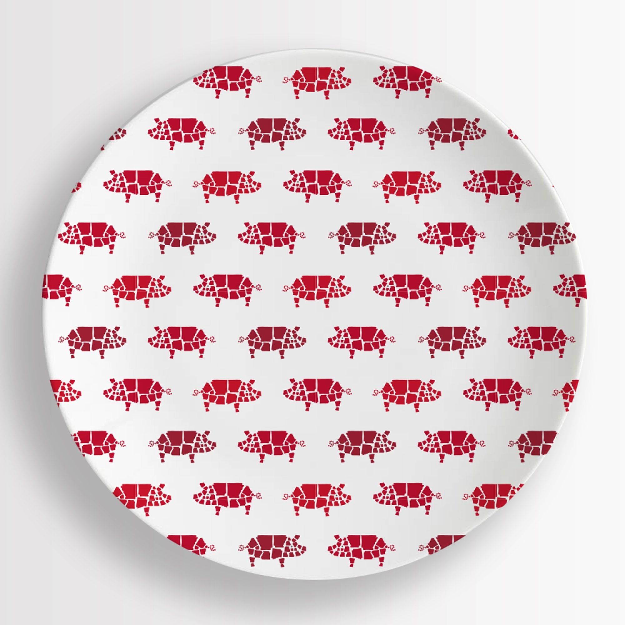Melamine Dinner Plates - Pigs Red Set of 4 – Casa Miscellany