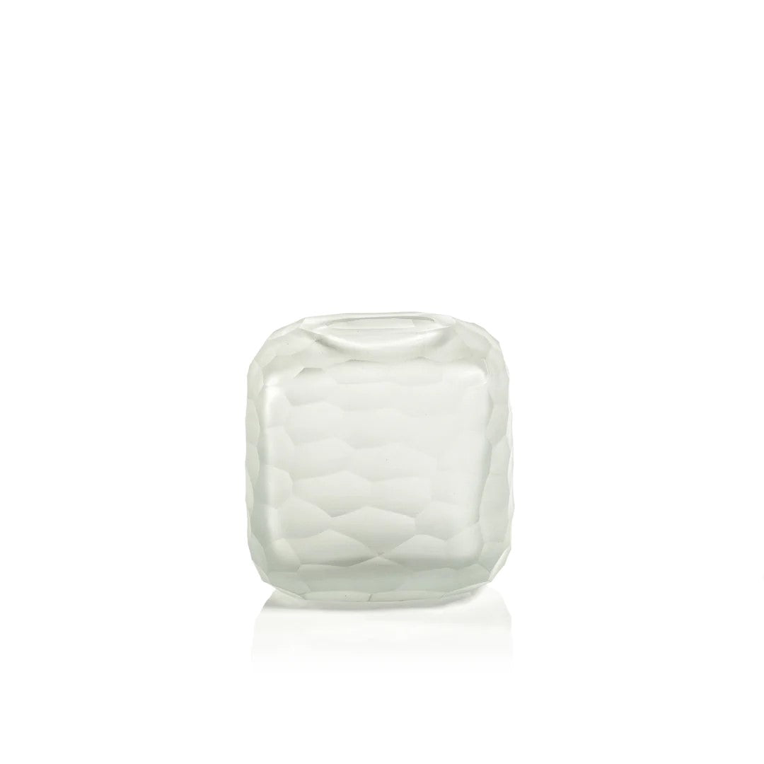 Hammered Frosted Glass Vase - Clear – Casa Miscellany